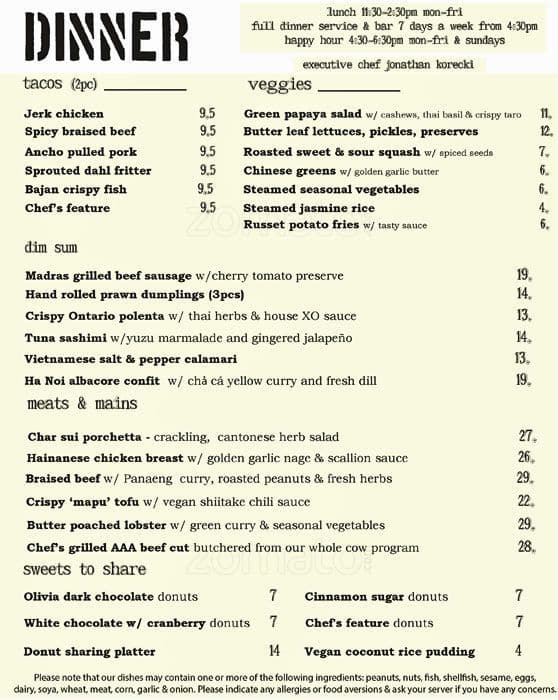 Menu at Sidedoor pub & bar, Ottawa