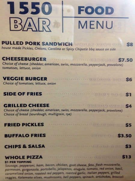 Menu at Market Cocina restaurant, Chicago, N Kingsbury St