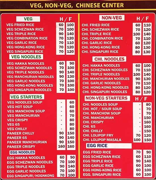 Menu at Shravani Lunch Home, Pune