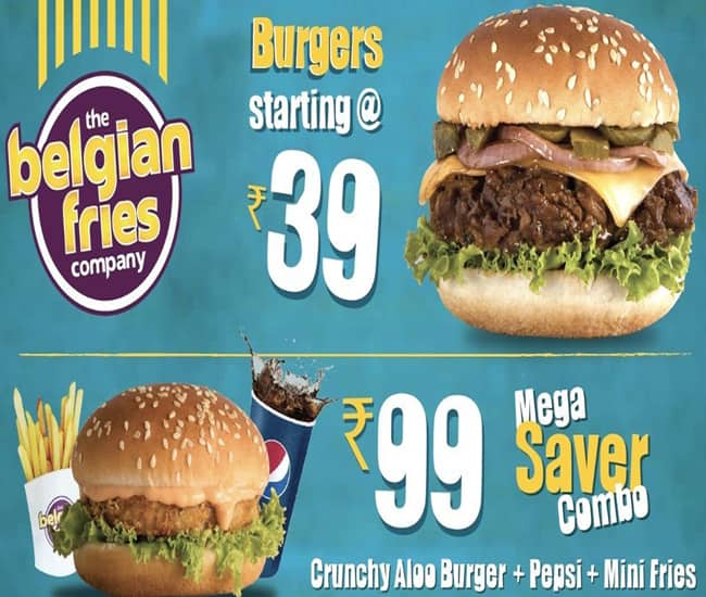 Menu at The Belgian Fries Co - Burgers & Fries, Kanpur, Nr Fun City