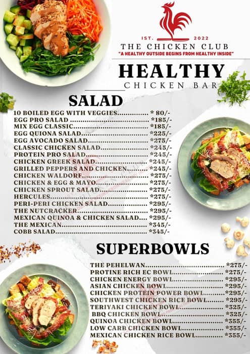 Menu of The Chicken Club, Mulund West, Mumbai