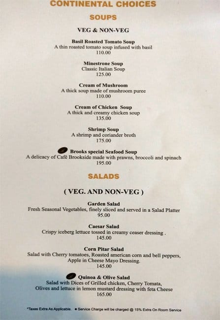 Menu of Poolside Cafe, Viman Nagar, Pune