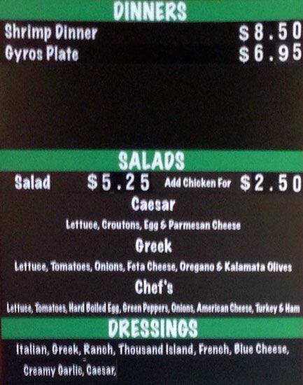 Menu at Kombs Beef restaurant, Countryside