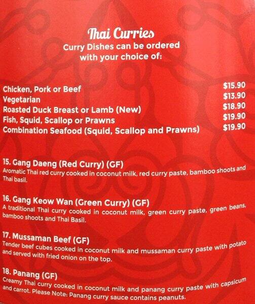 Menu at Betong pub & bar, Hamilton