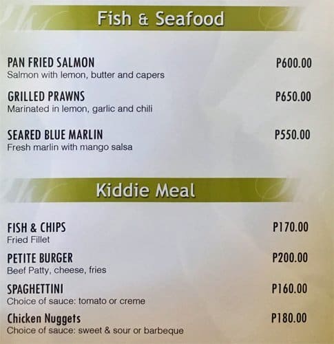 Menu at Cafe Mercedes, Laurel