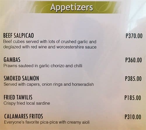 Menu at Cafe Mercedes, Laurel
