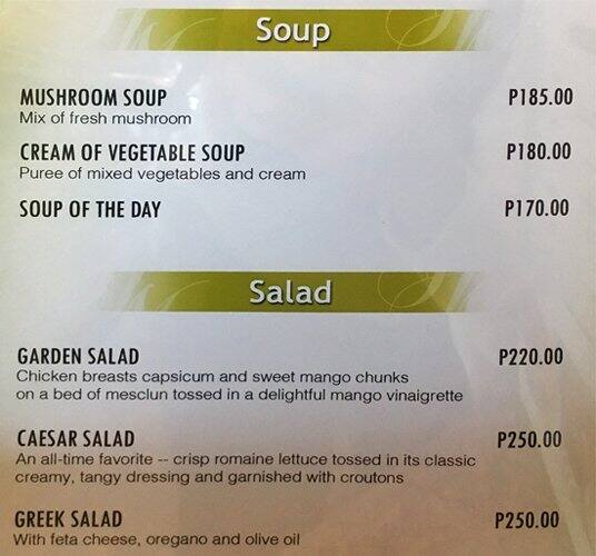 Menu at Cafe Mercedes, Laurel