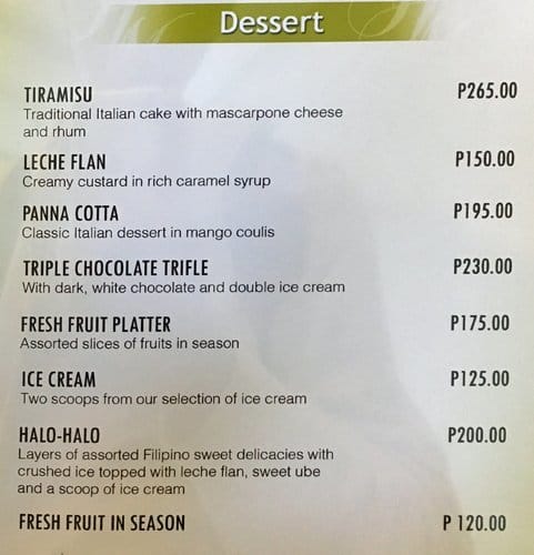 Menu at Cafe Mercedes, Laurel