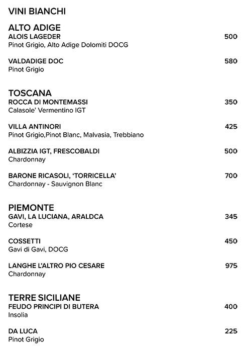 Menu at Splendido Bar & Kitchen, Dubai