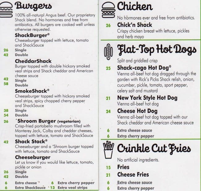 Shake Shack Menu, Menu for Shake Shack, Jumeirah 1, Dubai - Zomato