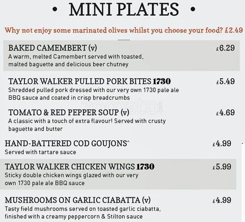 Menu at Friend at Hand pub & bar, London