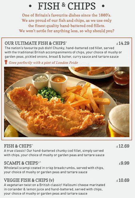 Menu at Friend at Hand pub & bar, London