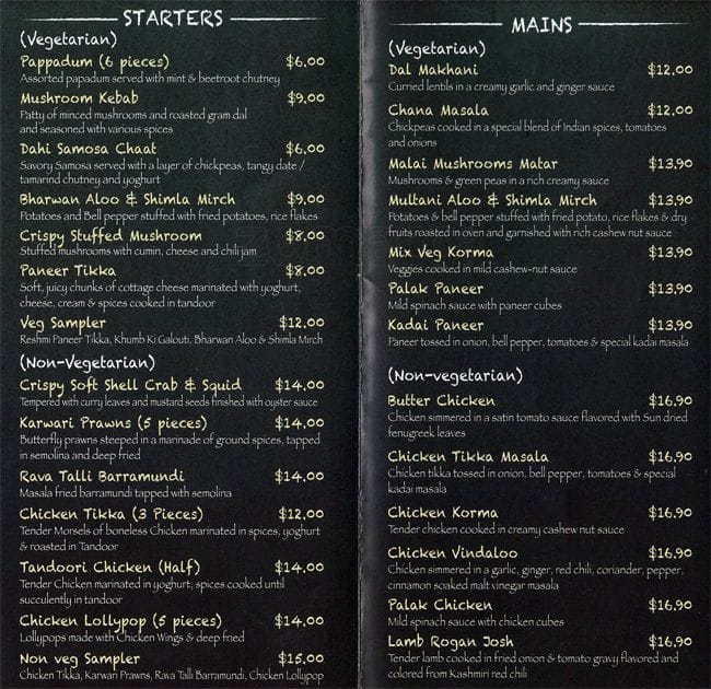 Bawarchi the Chef Menu, Menu for Bawarchi the Chef, Prospect, Adelaide ... Bawarchi the Chef Menu, Menu for Bawarchi the Chef, Prospect, Adelaide ...