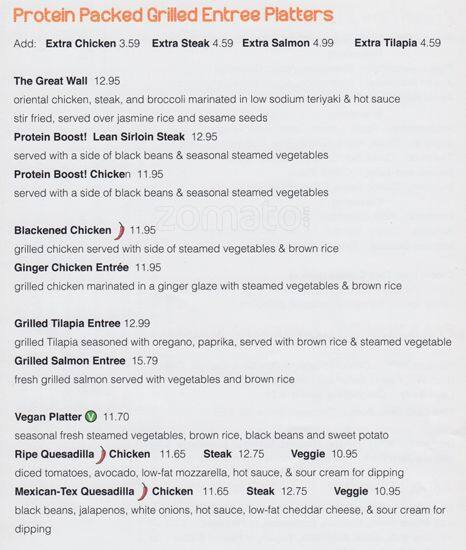 Menu at Ripe Juice Bar & Grill, New York City, 70-13 Austin St