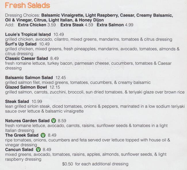 Menu at Ripe Juice Bar & Grill, New York City, 70-13 Austin St