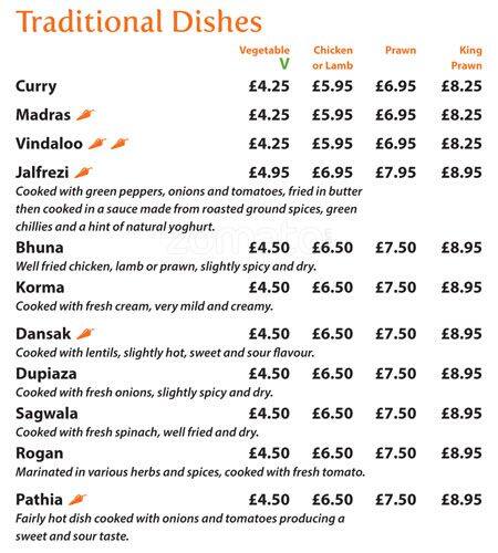 Menu at Agra Beckenham restaurant, Beckenham, 406 Upper Elmers End Rd