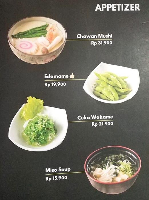 Menu at Little Boss, Jakarta