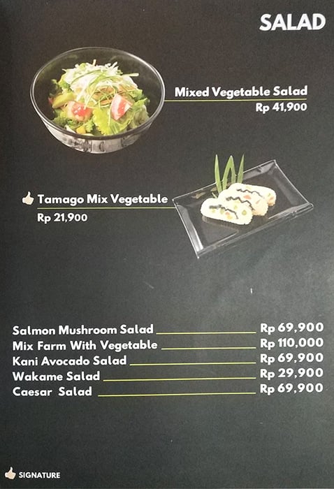 Menu at Little Boss, Jakarta
