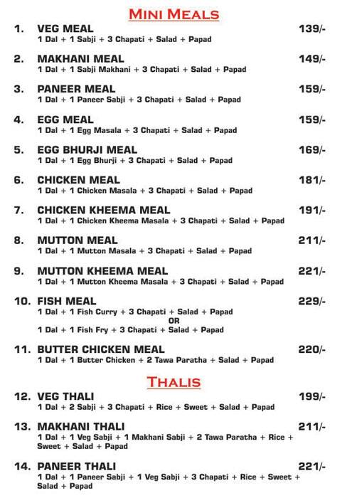 Menu of Thali Ka Khajana, Upvan, Thane West, Thane Menu of Thali Ka Khajana, Upvan, Thane West, Thane