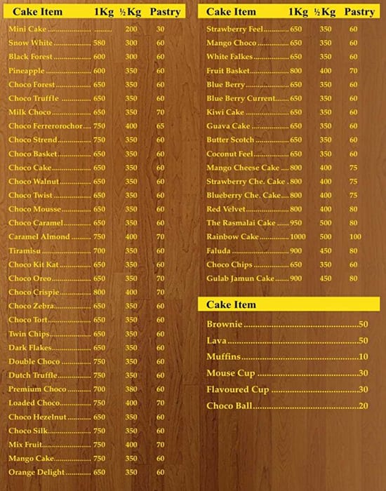 Menu of The Macaron Cake Shop, Mira Road, Mumbai