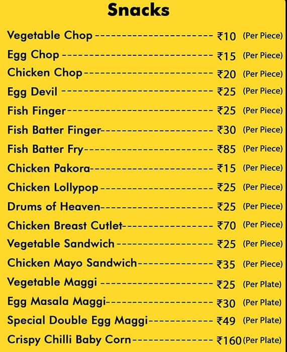 Menu at THE CANTEEN BY CHAIGRAM, Kolkata