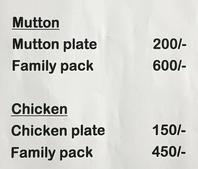 Menu of Haleem Mutton & Chicken, Miyapur, Hyderabad
