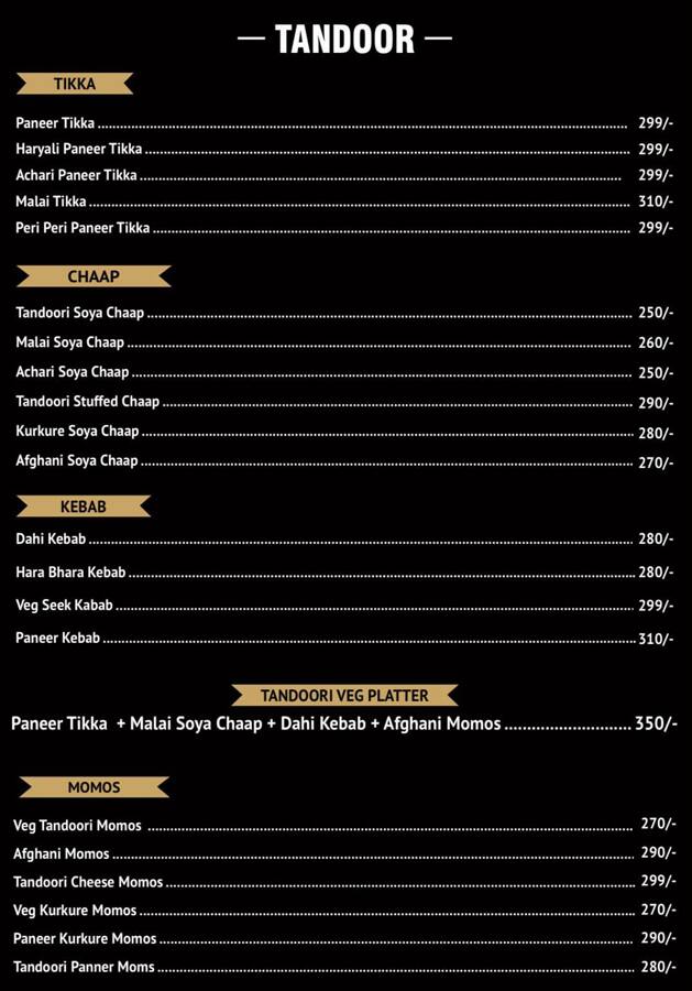 Menu of Nature Diwan Cafe, DLF Phase 3, Gurgaon
