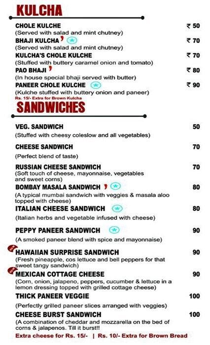 TBK Kulcha's Menu, Menu for TBK Kulcha's, Janakpuri, New Delhi - Zomato