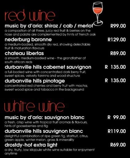 Menu at Tipples Bar & Grill, Durbanville, Cape Town