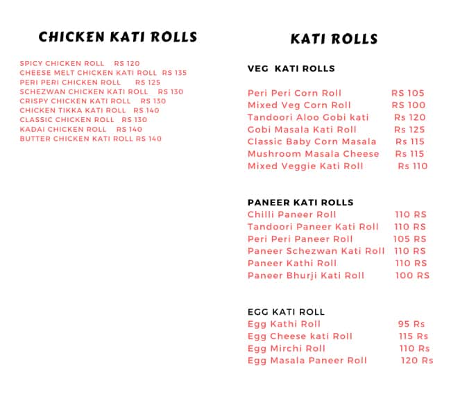 Menu at Wow! Chicken, Chennai, 30