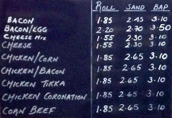 Menu at Garlands Ruislip cafe, Ruislip, 27 High St