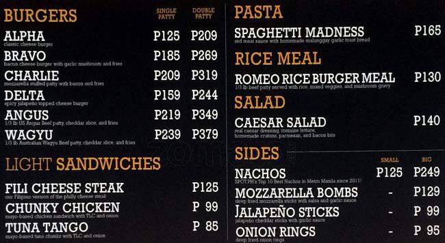 Menu at Food Camp pub & bar, Quezon City, 225 Katipunan Ave