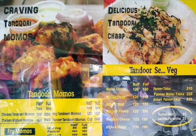 Menu of Hunger Strike, Amar Colony, New Delhi