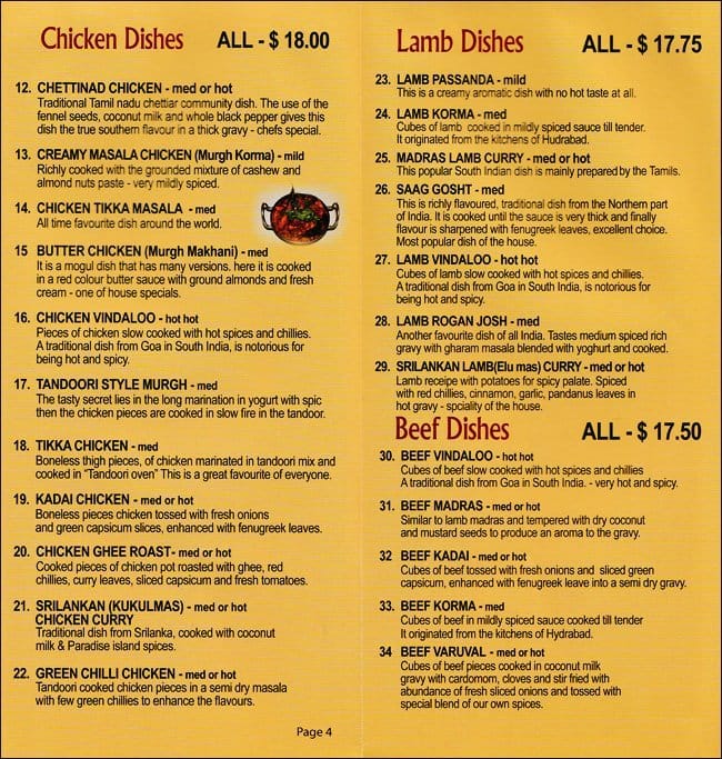 Menu at Madras House pub & bar, Attadale