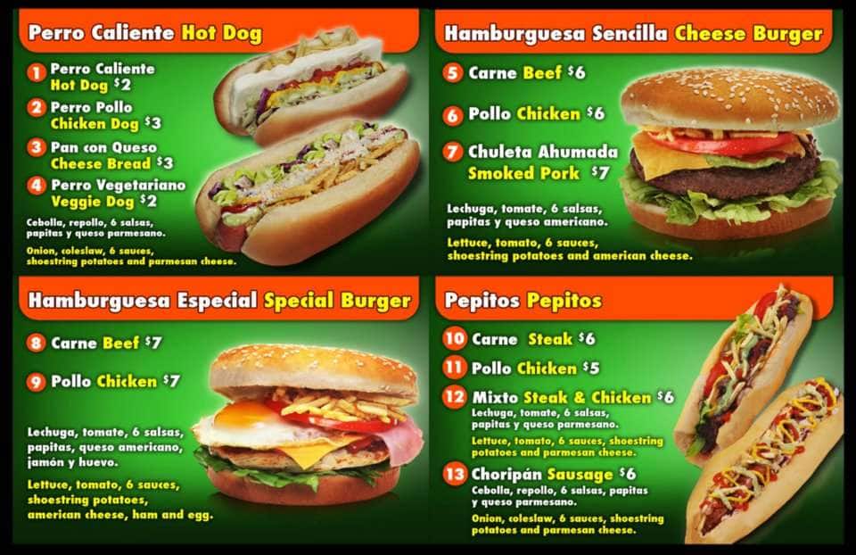 Menu at Pepito's Plaza restaurant, Doral