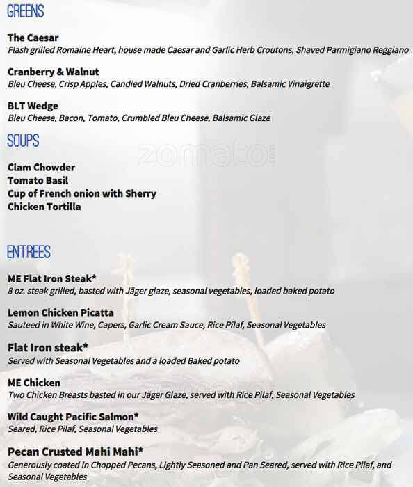 Menu at Main Event Sports Grill pub & bar, Vancouver, SE 162nd Avenue