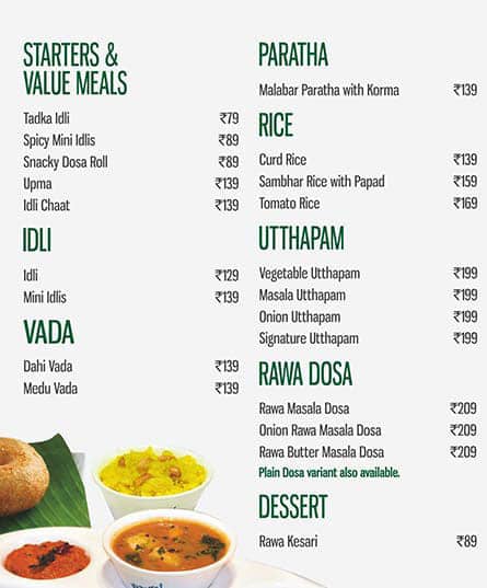 Menu of Vaango!, Sector 18, Noida