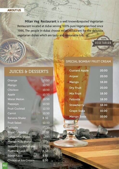 Milan Veg Menu, Menu for Milan Veg, Al Karama, Dubai - Zomato