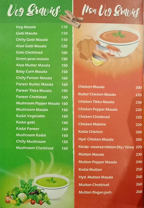 Menu at Nalan Restaurant, Chennai