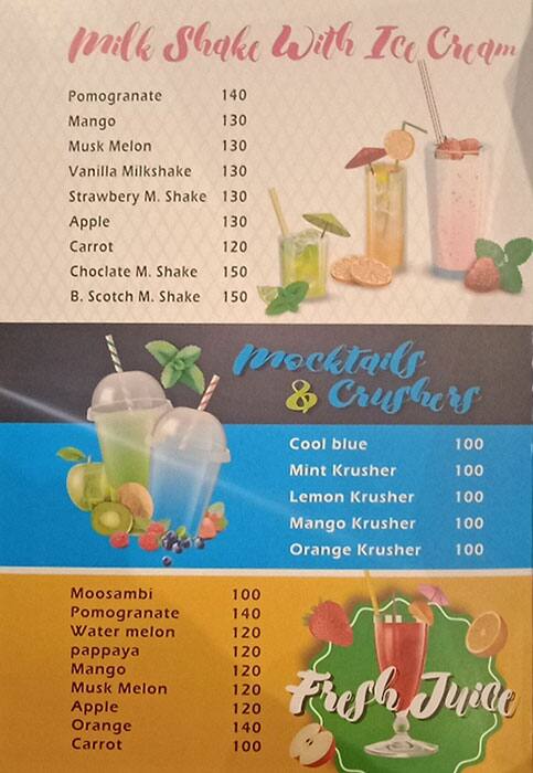 Menu at Nalan Restaurant, Chennai