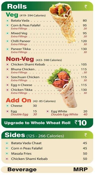 Menu at Kaati Zone, Bengaluru, Building No. 148