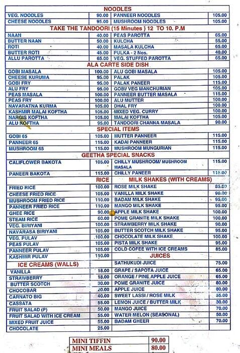 Geetha Cafe, T. Nagar, Chennai - Restaurant - Zomato