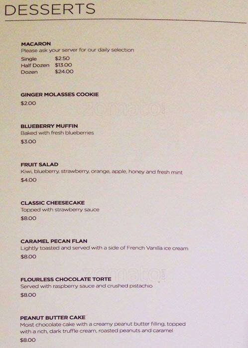 Menu at Nespresso Boutique, Toronto, 3401 Dufferin St 401 Unit 524
