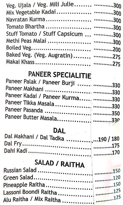 Menu at Sannidhi Family Restaurant and Bar, Mumbai, Vasanji Lalji Rd