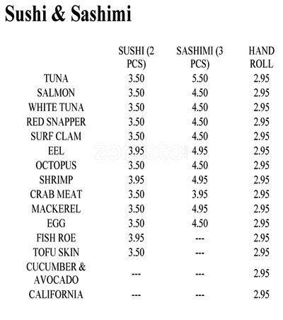 Menu at Mito Sushi Bowmanville Mall restaurant, Bowmanville