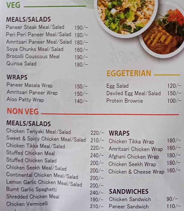 Menu of Healthio, Nerul, Navi Mumbai