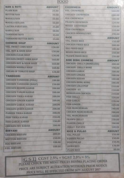 Cecil Bar & Restaurant Menu, Menu for Cecil Bar & Restaurant, Bow Bazar ...