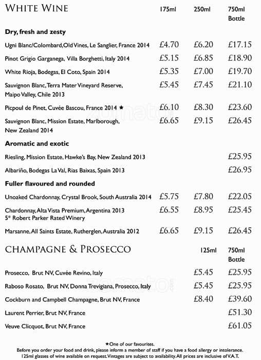 Menu at The Crown pub & bar, Chertsey, 7 London St