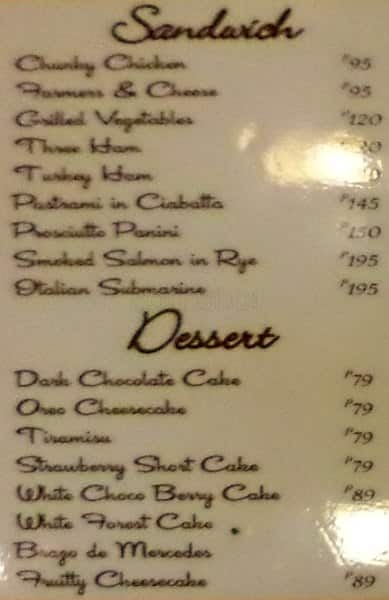 Menu at Kitchen, Taguig