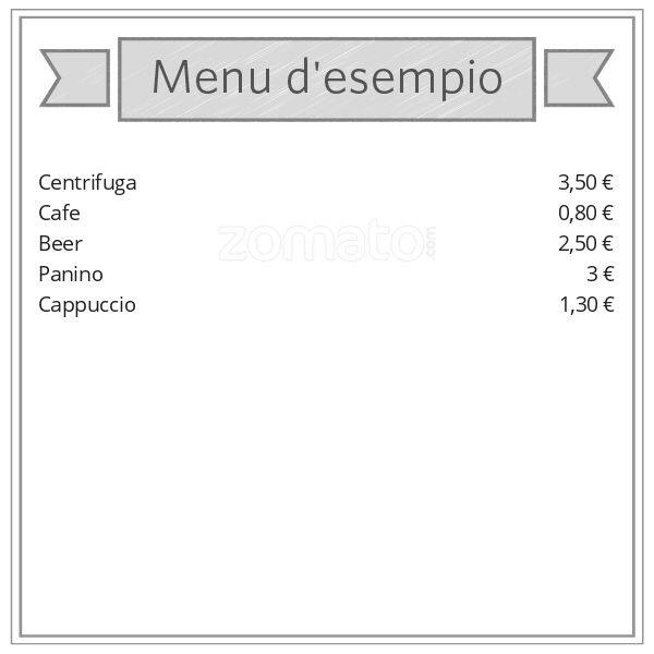 Menu at Liberty House bar, Rome, Piazza Oderico da Pordenone